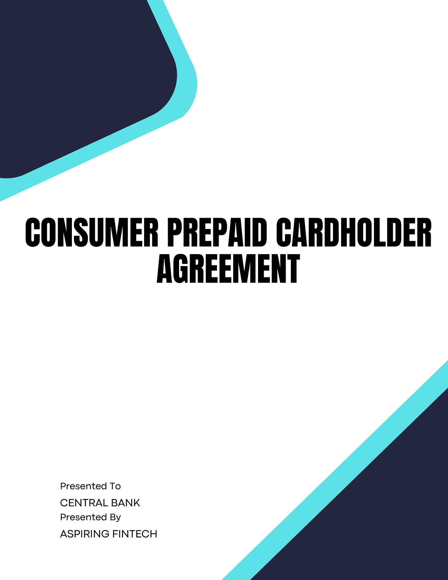 Consumer Prepaid Cardholder Agreement Template - Banking and Fintech ...